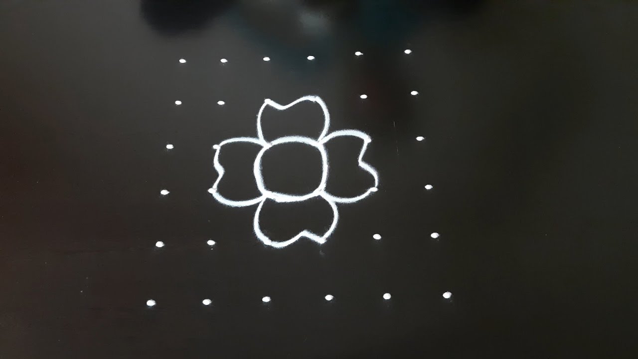 Kolam designs 6X6 dots|| Rangoli|| Simple & Easy rangoli ...