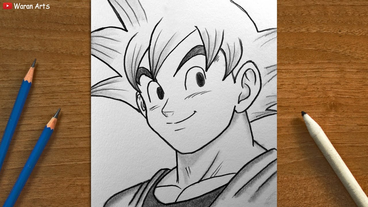Easy Anime Drawing | How to Draw Goku Step by Step with Pencil | Dragon ...