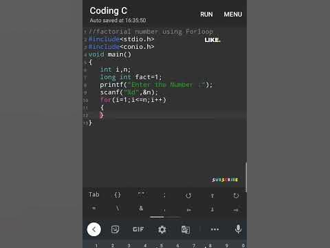 #51 Program to find Factorial of a Number in C | #c_programming #c_language #shorts #teach ...