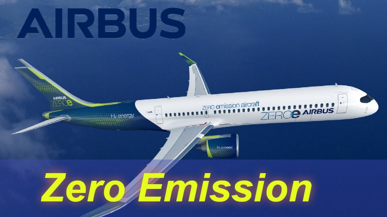 AIRBUS unveiled ZERO emission hydrogen powered aircraft concept - YouTube