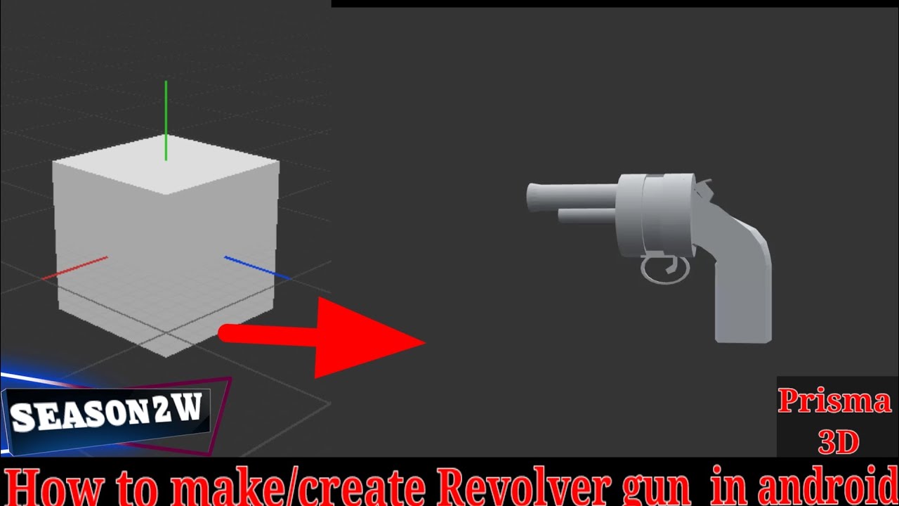 How to make or create Revolver gun in android use Prisma 3D full ...