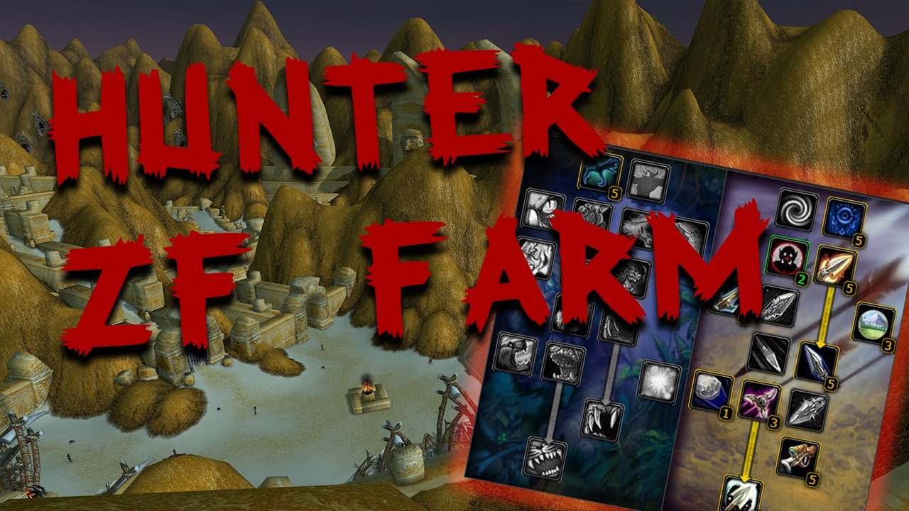 42-48 ZF Hunter Solo Farm! 40-50k xp/hr 15-25g hr | Classic WoW - YouTube