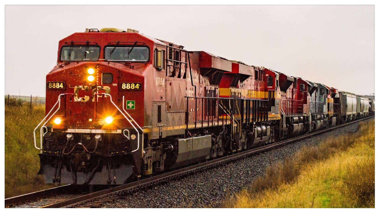 CP 8884 Leads a Manifest with CP 7023 Trailing (Ayer Subdivision) - YouTube