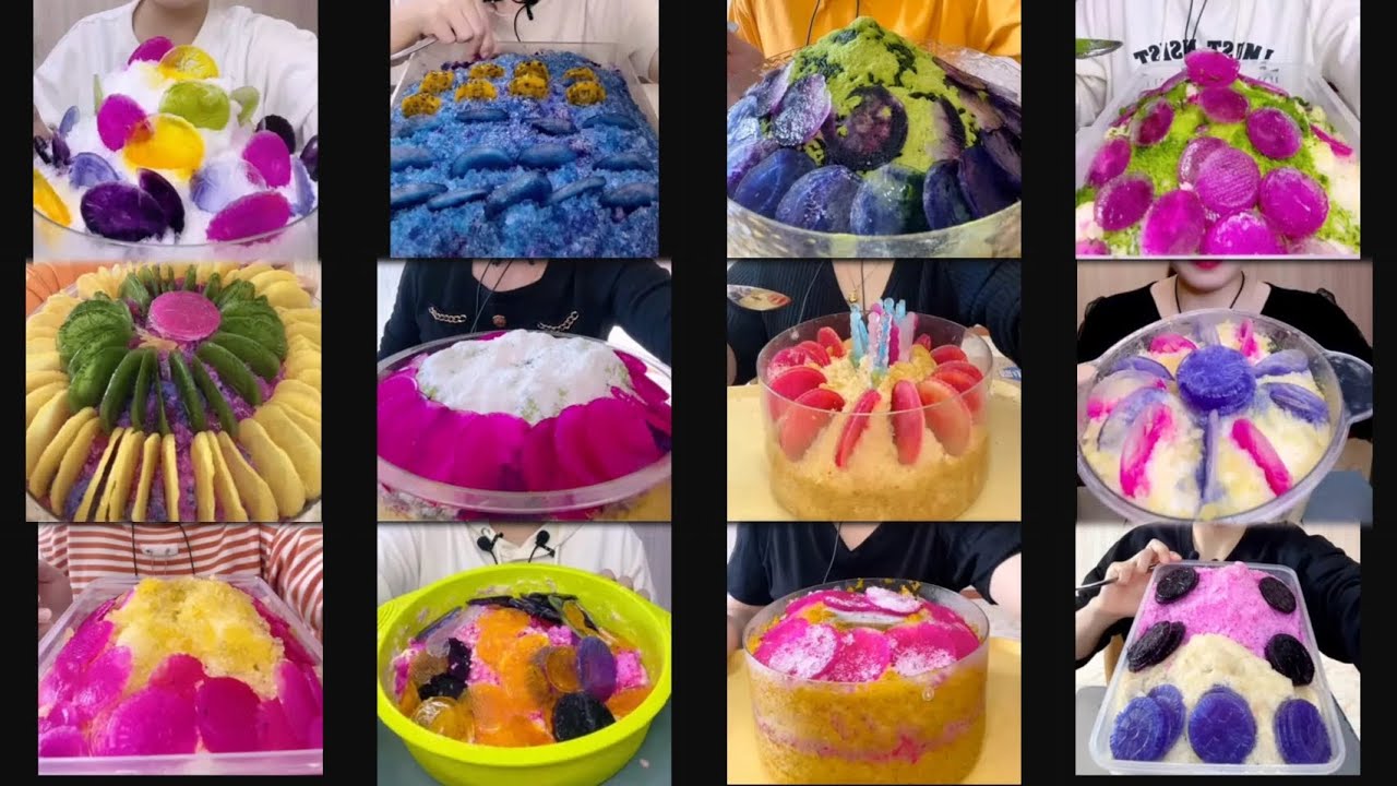 final | shaved ice topped with ice chips|part~11 full video| Qian's ...