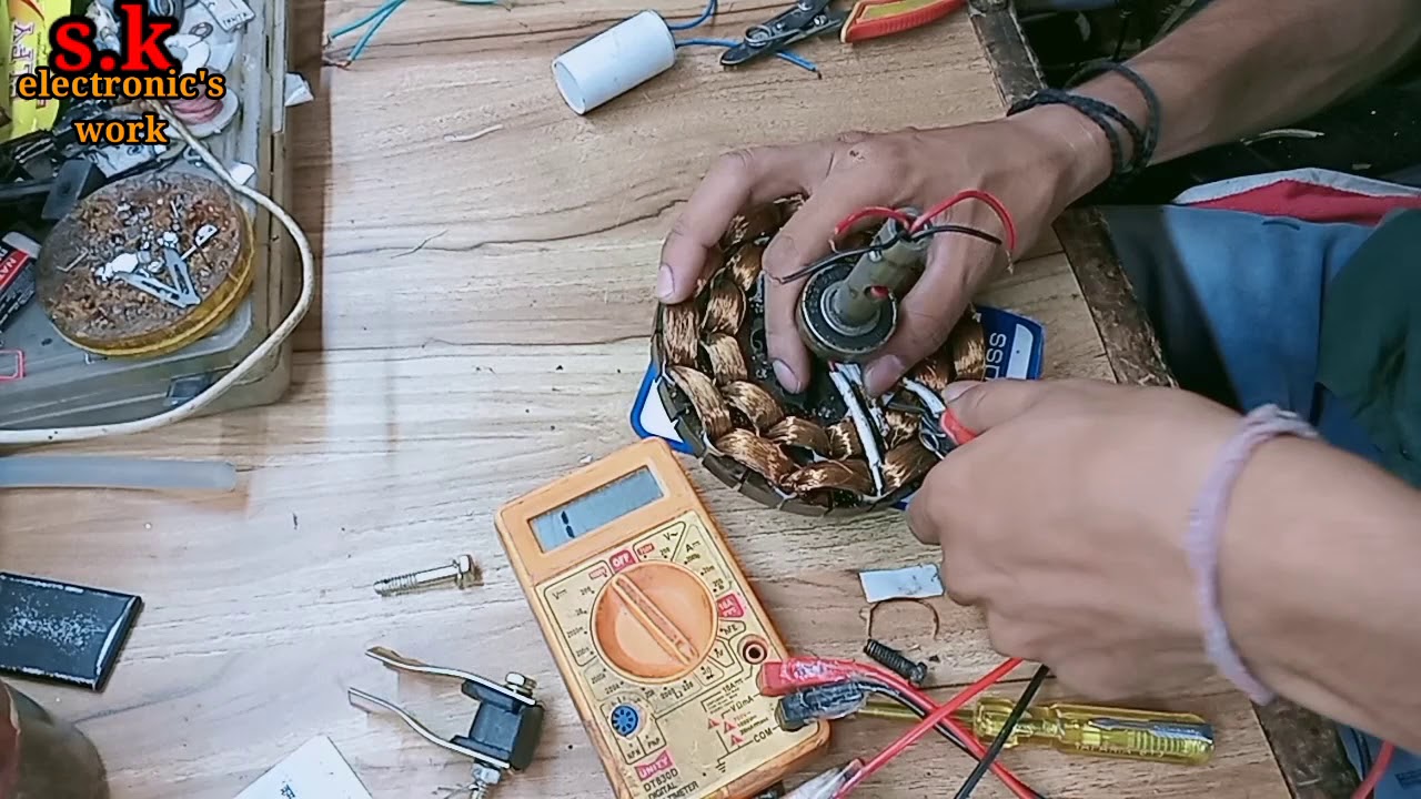 Ceiling Fan Starting Coil Short Repair | ceiling fan repair s.k ...