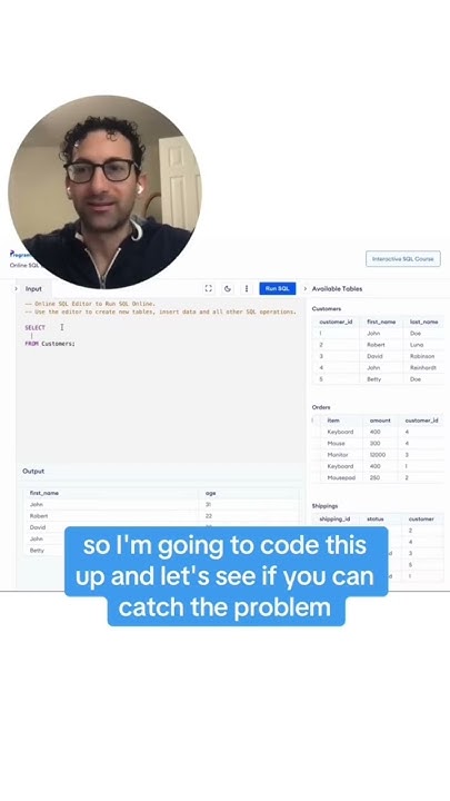 SQL coding challenge for data science interviews: THE most common problem I’ve seen - YouTube