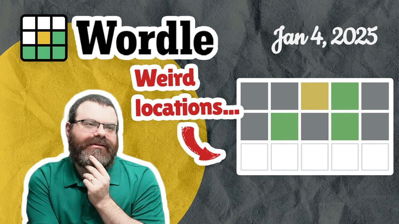 An unusual pattern | Wordle #1295 (Jan 4, 2025) - YouTube