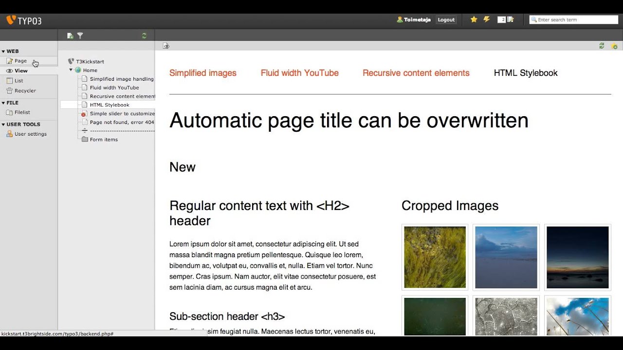 Gridelements In Typo3 Action Youtube