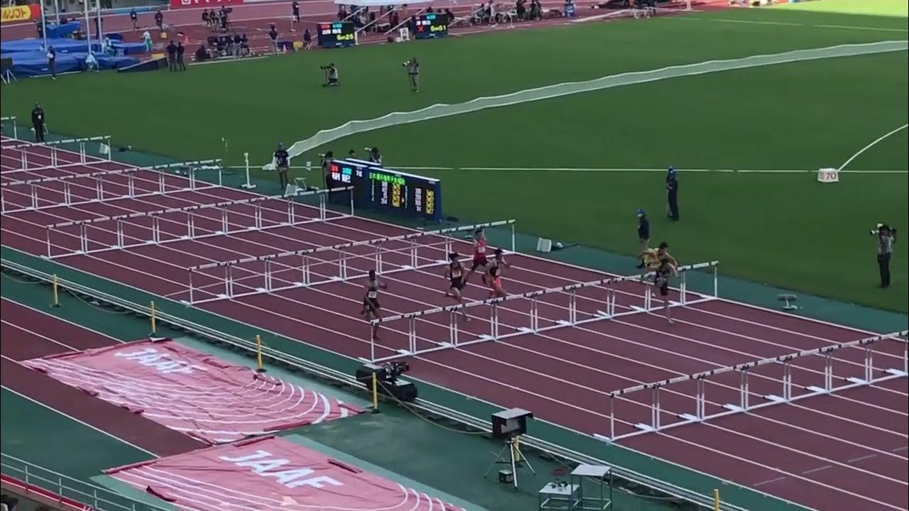 2023年 日本選手権 110mH 予選1組 吉間6レーン - YouTube