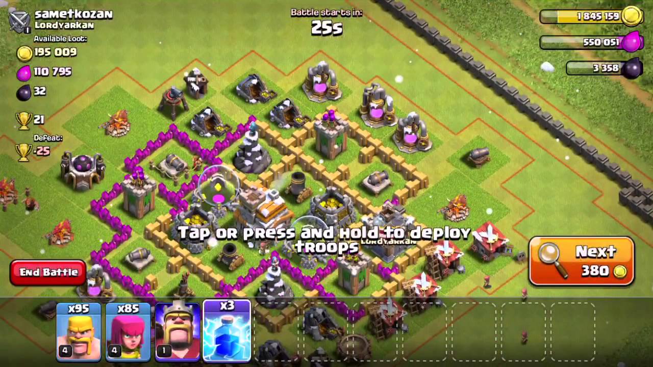 Clash of clans best farming army th7 - YouTube