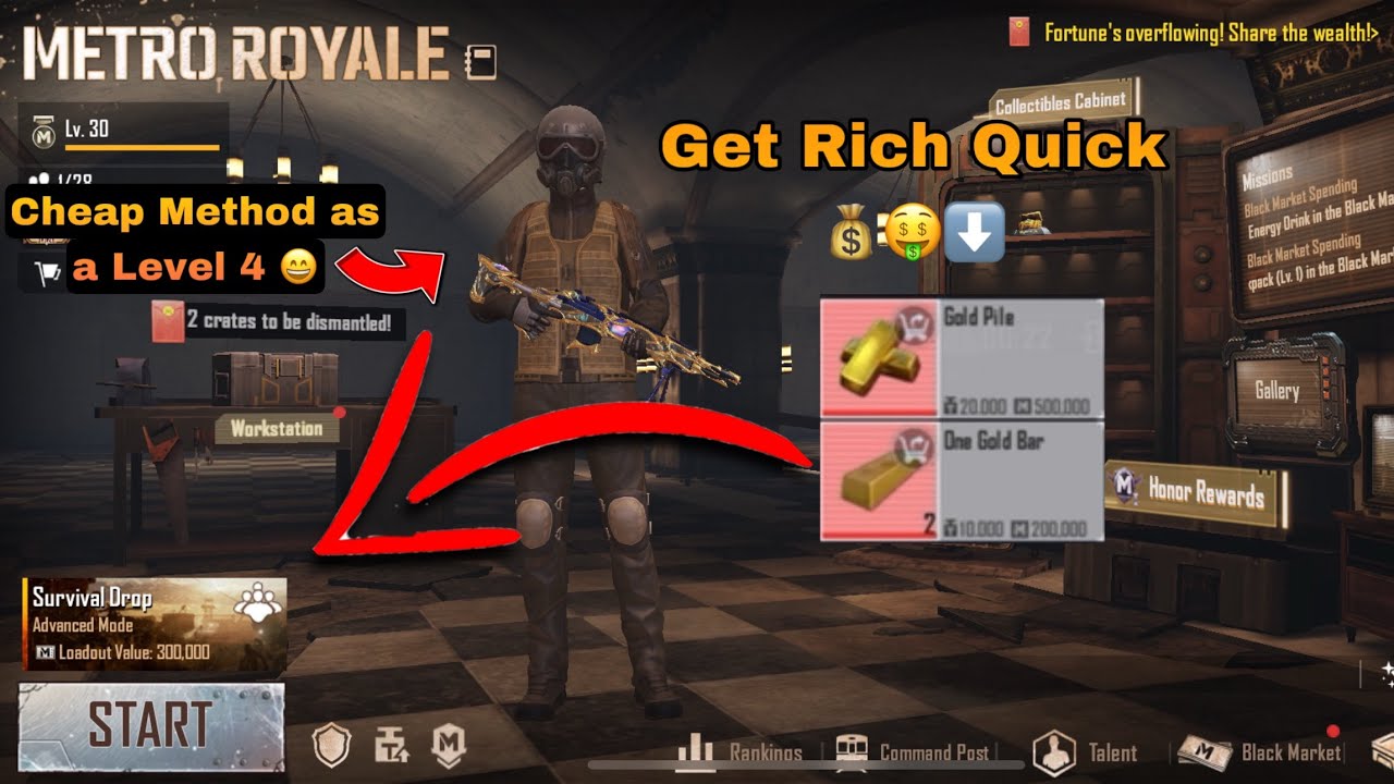 Get Rich Quick Map 7 | Best Low Gear Strategy W/O Fighting 🤑💰| PUBG ...