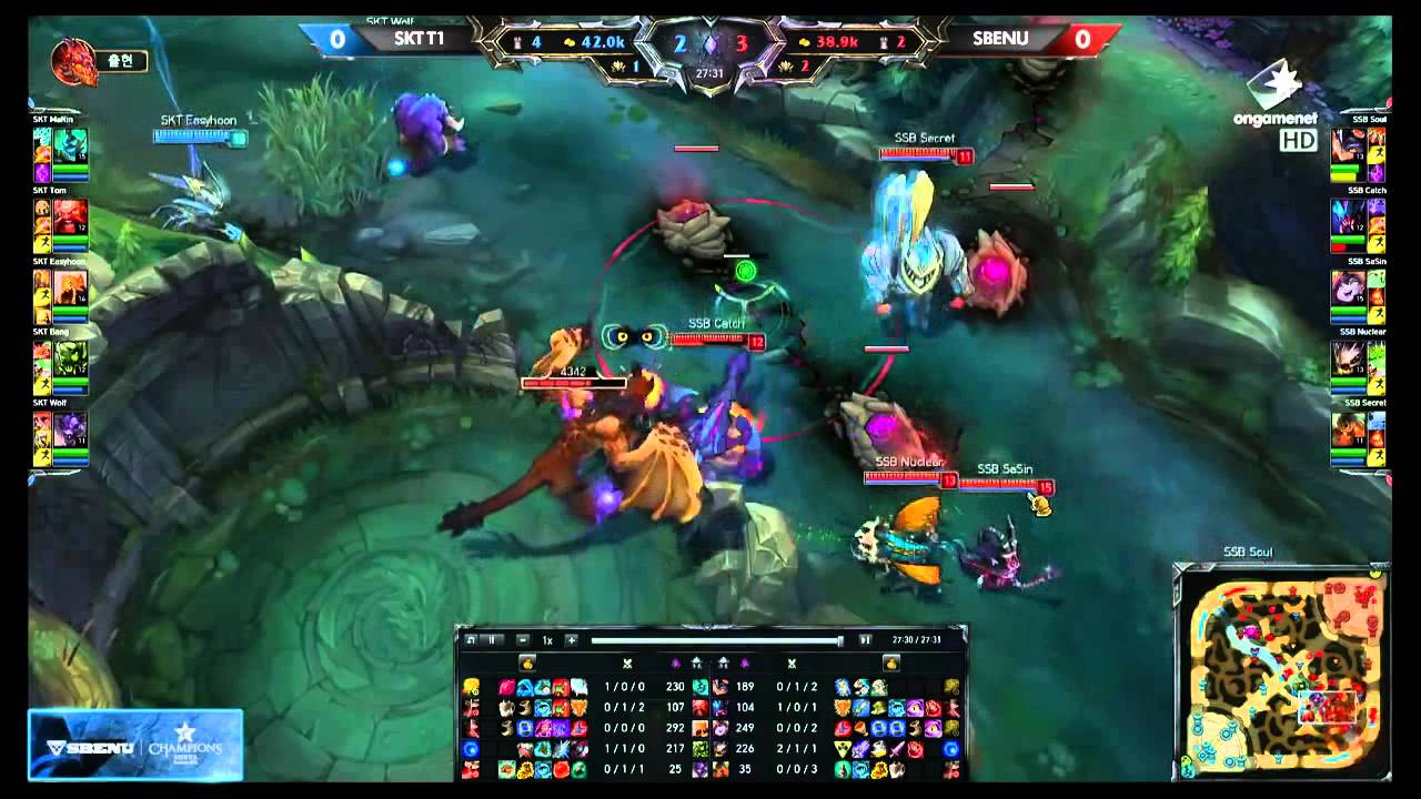 SKT vs SBE, Game 1 - Week 1 Day 4 LCK Summer 2015 - YouTube