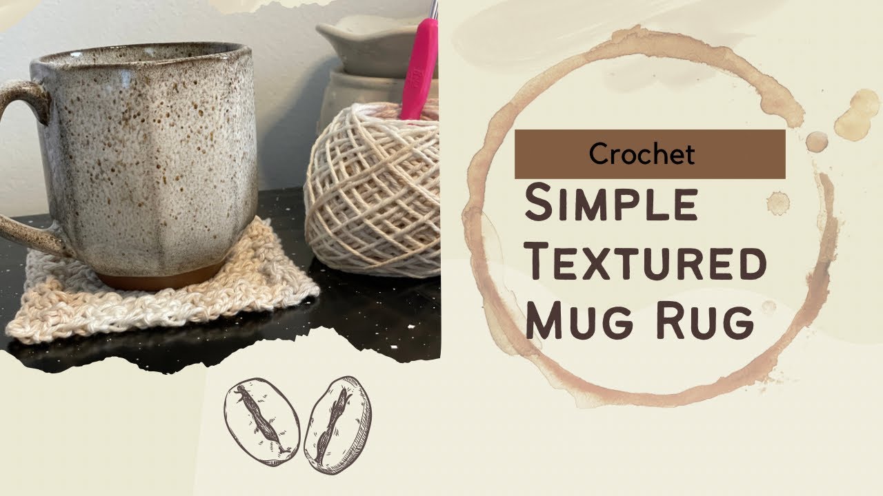 How to Crochet this cute and simple Coffee Mug Rug. Project in less ...
