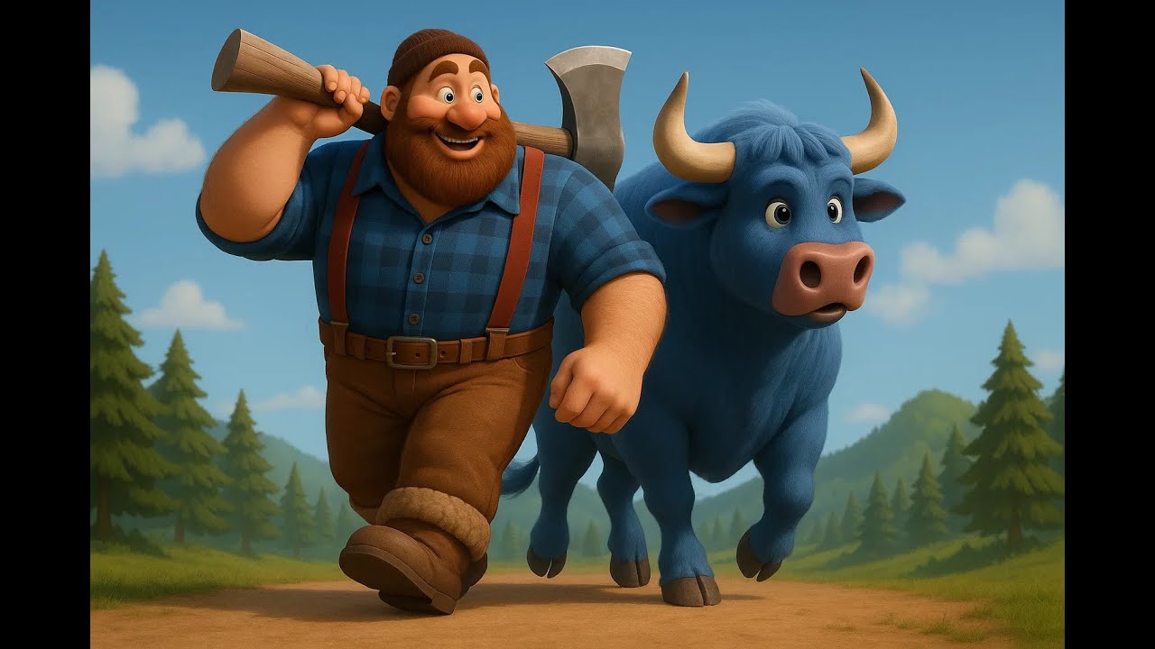 Paul Bunyan & Babe the Blue Ox | Tall Tale Story & Song + Free Coloring ...