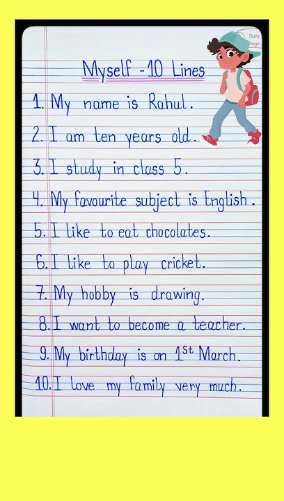 self introduction/10 lines about myself/how to introduce myself/my self ...