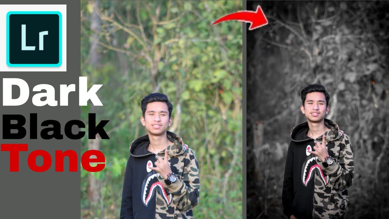 Dark Black Tone Photo Editing Tutorial In Lightroom Youtube