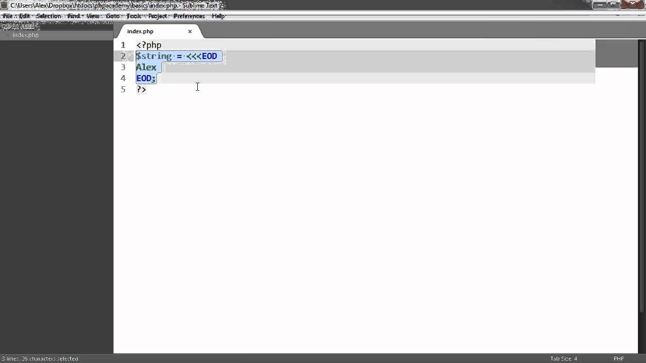 Learn Php Heredoc Syntax Youtube