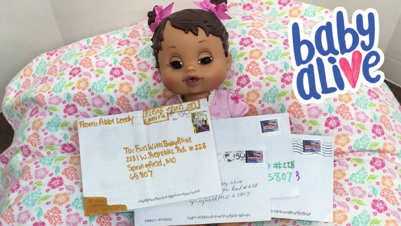 Opening our Fun With Baby Alive Doll FAN MAIL - YouTube