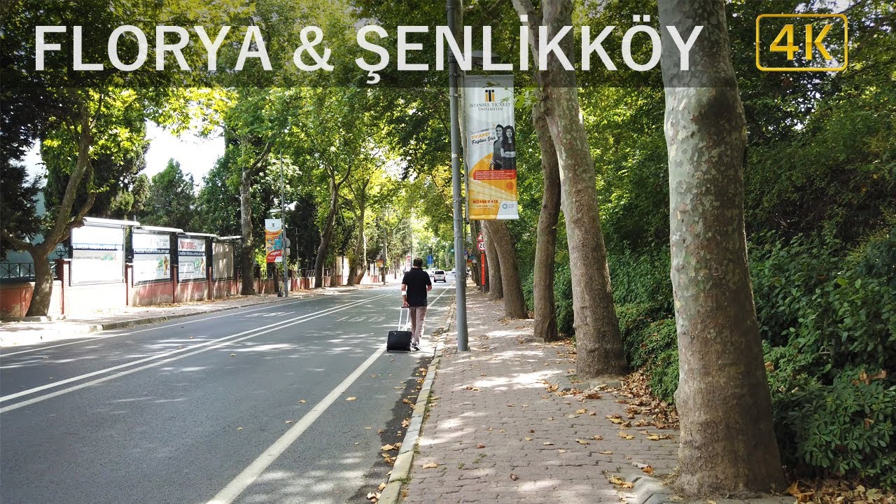 Walking On Florya Şenlikköy Road | Istanbul 4K Walking | Istanbul 2020 ...