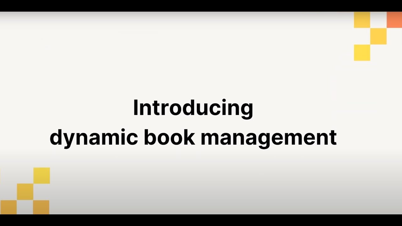 Hello Dynamic Book Management - YouTube