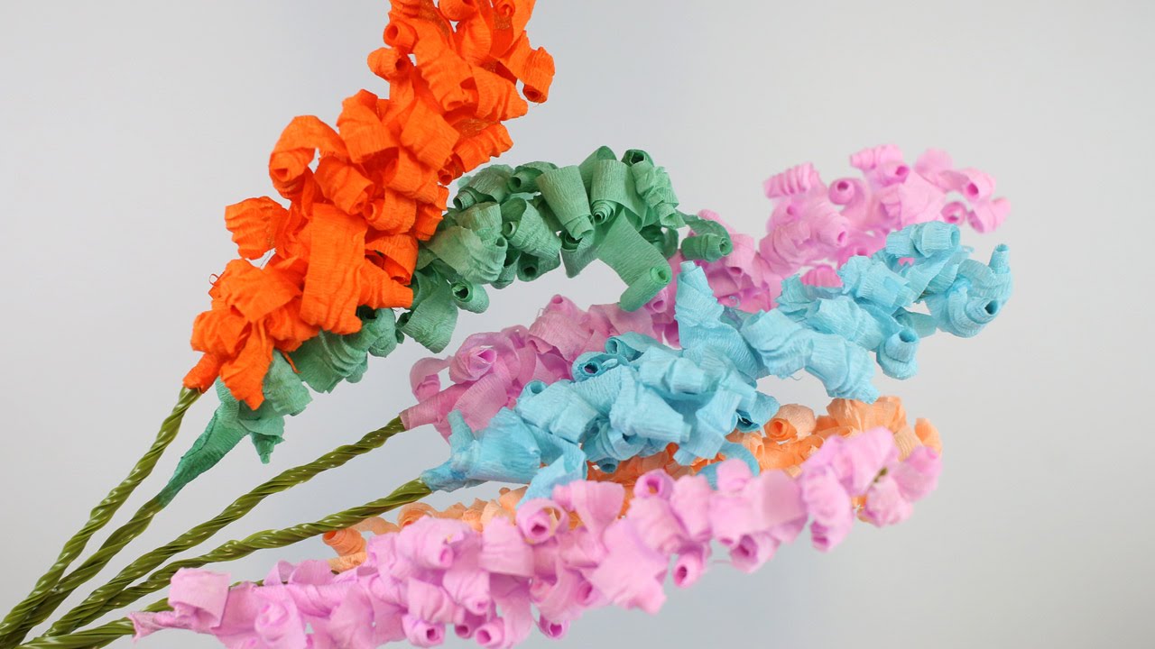 How to make Curly Paper Flowers - (Paper Hyacinths) - YouTube