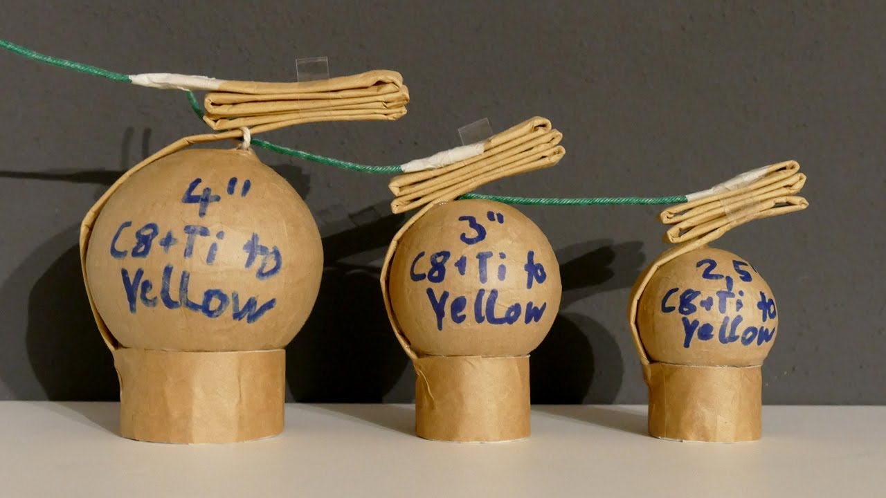 2,5" vs 3" vs 4" inch selfmade Kugelbombe / FIREWORK SHELLS [HD] - YouTube
