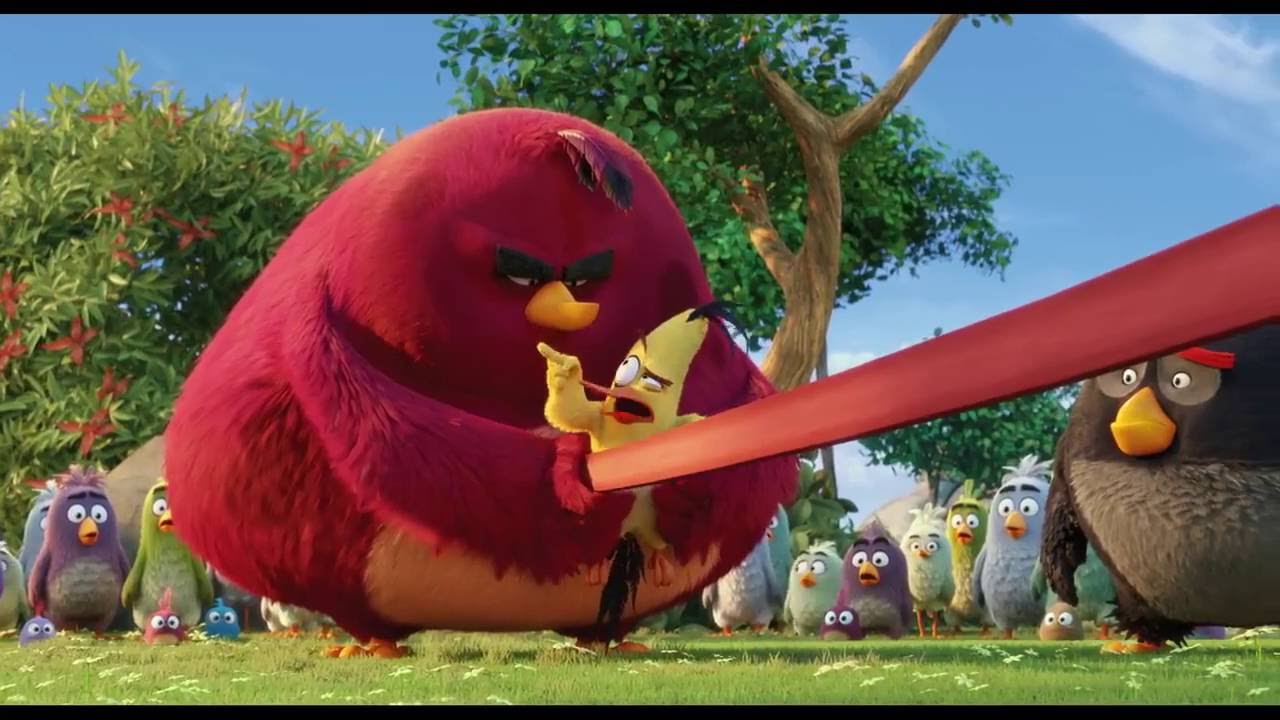 Funny scenes The Angry Birds Movie Slingshot Chuck HD - YouTube