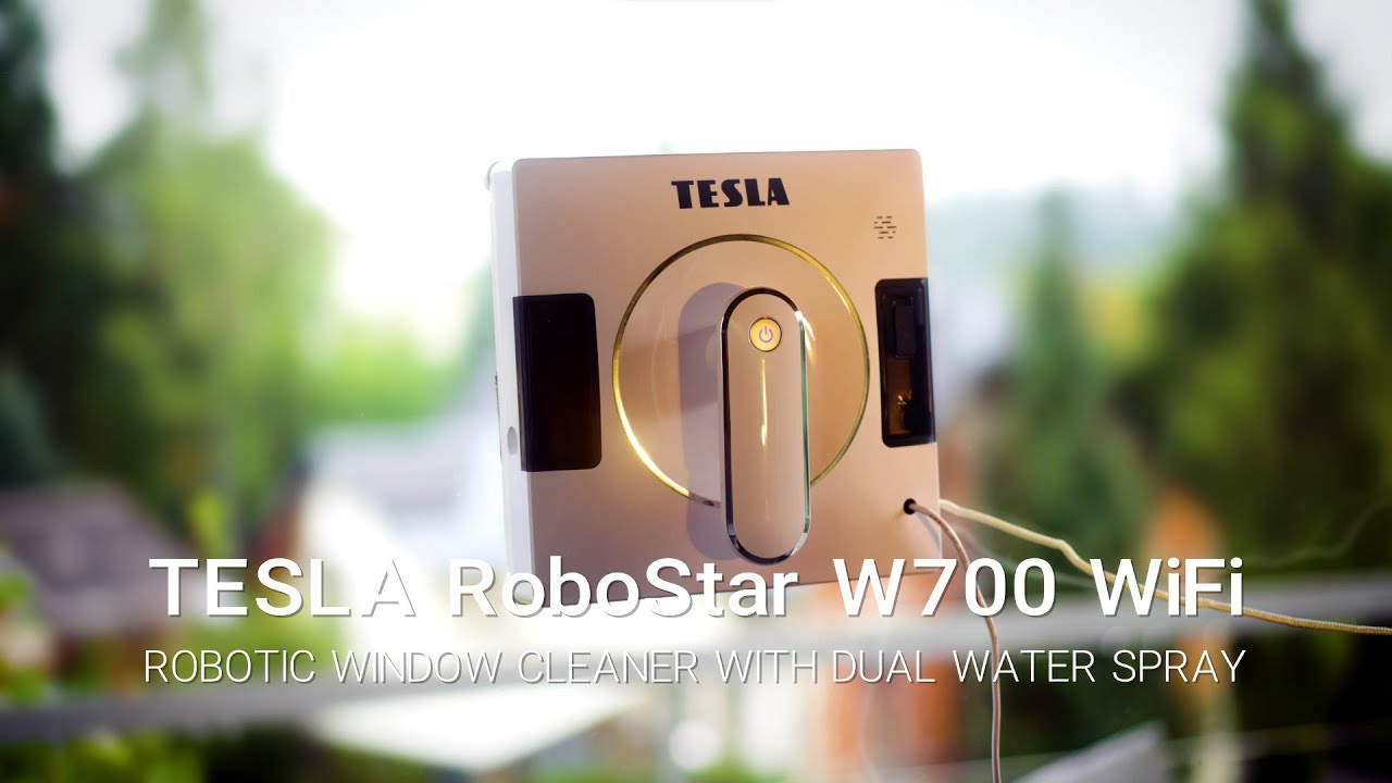TESLA RoboStar W700 WiFi - robotic window cleaner with dual water spray ...