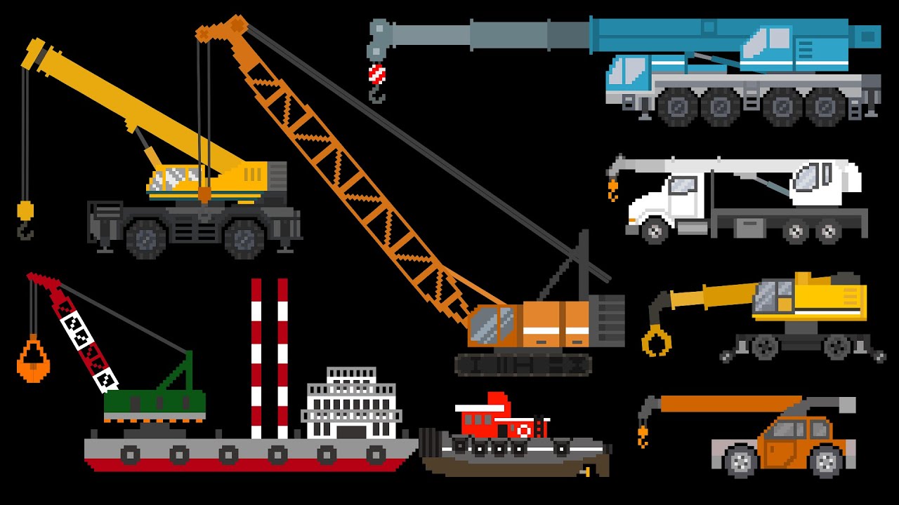 Mobile Cranes - Construction Vehicles - The Kids' Picture Show - YouTube