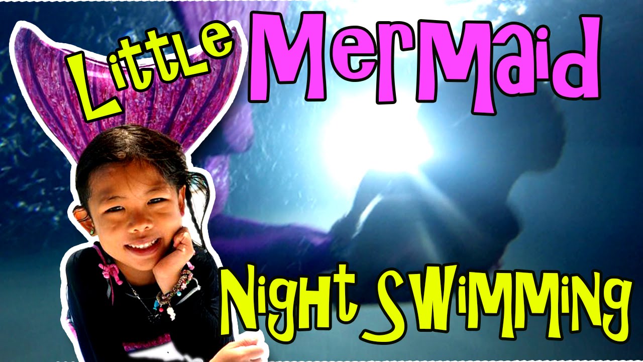 Little Mermaid Discovered Night Swimming in Hawaii - YouTube