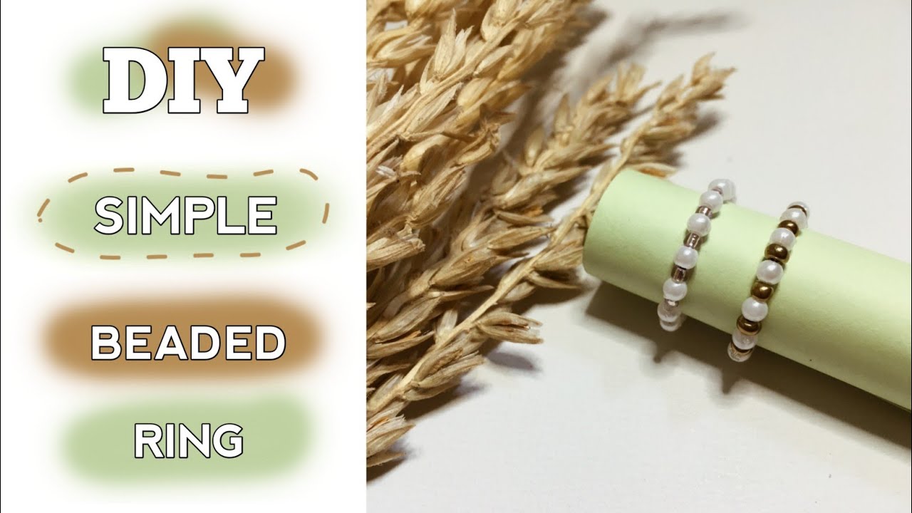 Easy Beaded Ring Tutorial | Cara Membuat Cincin Manik2 - YouTube