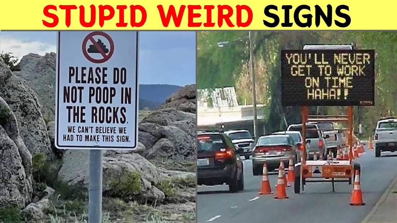 50 Funniest Weird Signs People Actually Found! - YouTube