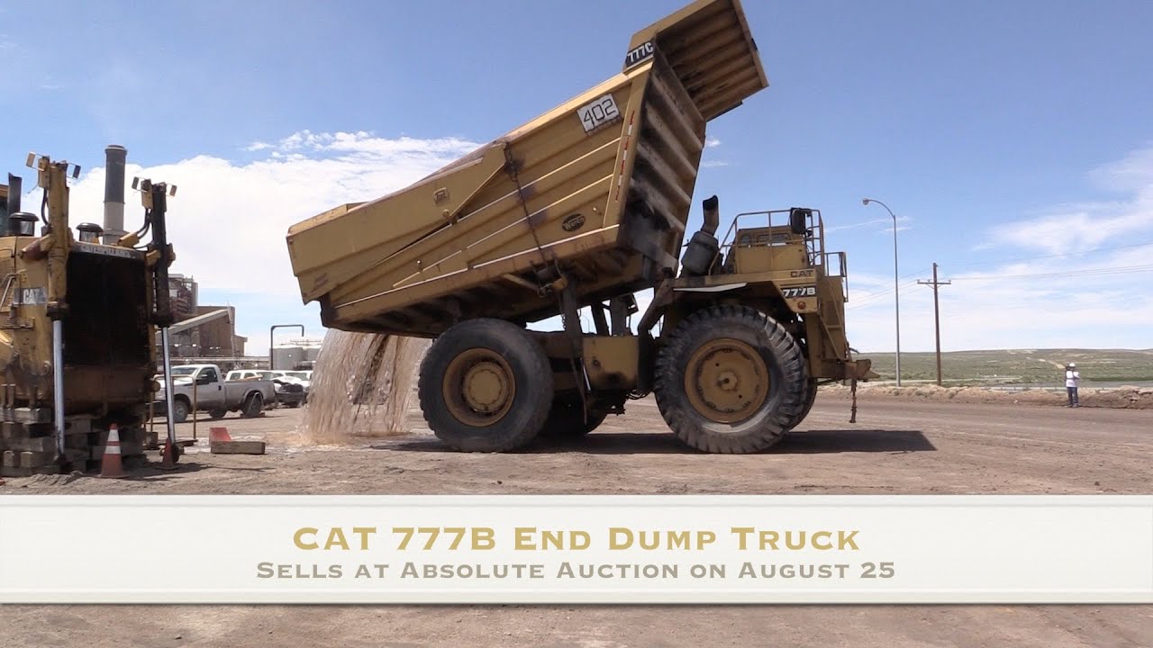 CAT 777B End Dump Truck Sells - No Reserve - at Public Auction - YouTube