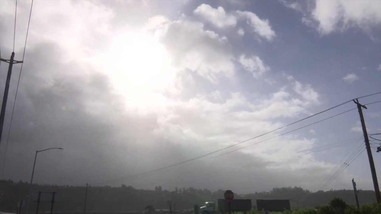 Heavy rain, high winds, lightning and thunder, even sunny, blue skies ...