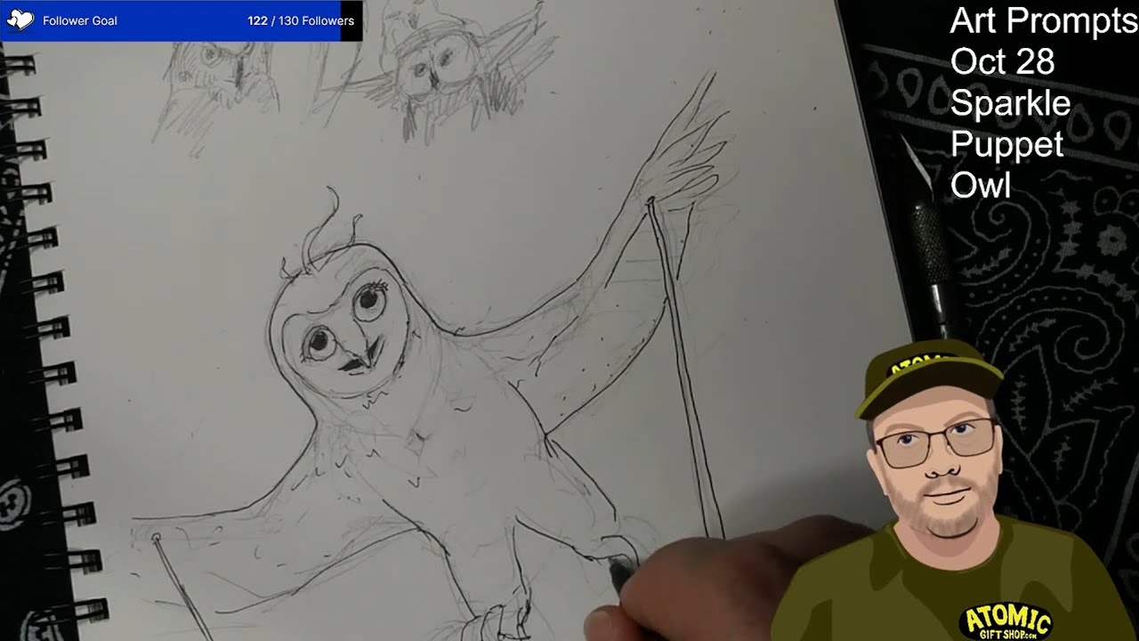 Drawing: Inktober 2 & Painting the Scratch Built Space Ship (Unedited ...