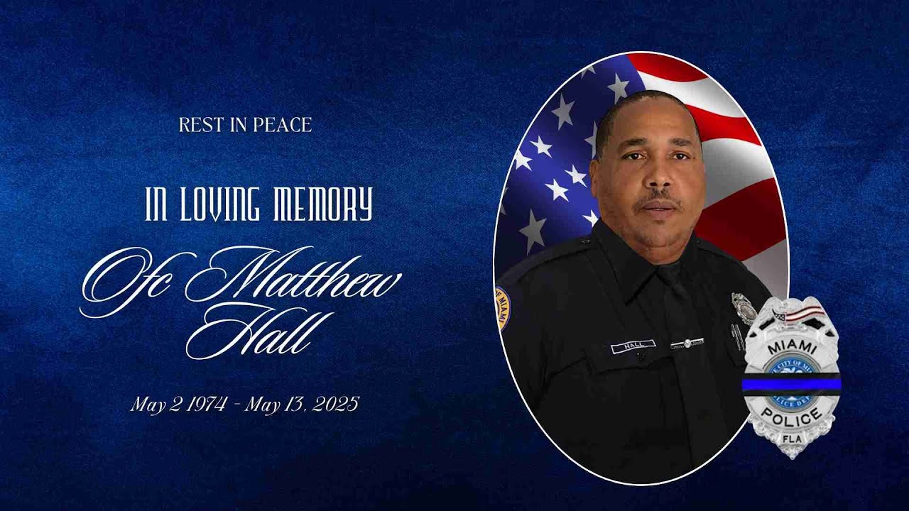 Funeral Service of Officer Matthew Hall - YouTube