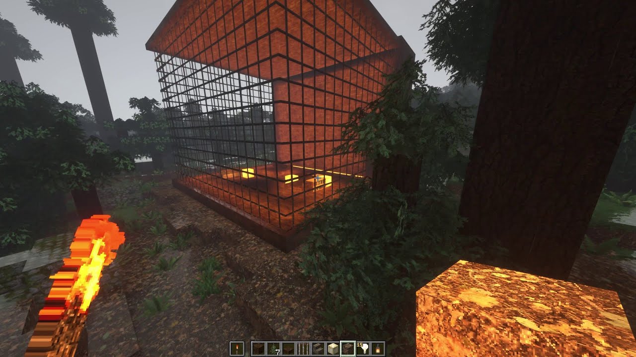 Building in the Rainy Forest | Modern House | Minecraft Free building ...