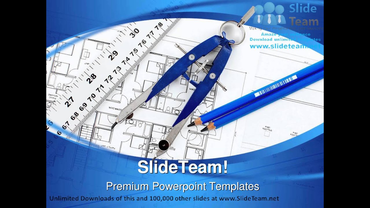 Construction Drawing Architecture PowerPoint Templates Themes And ...