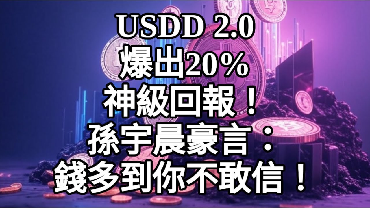 USDD 2.0爆出20%神級回報！孫宇晨豪言：錢多到你不敢信！ - YouTube