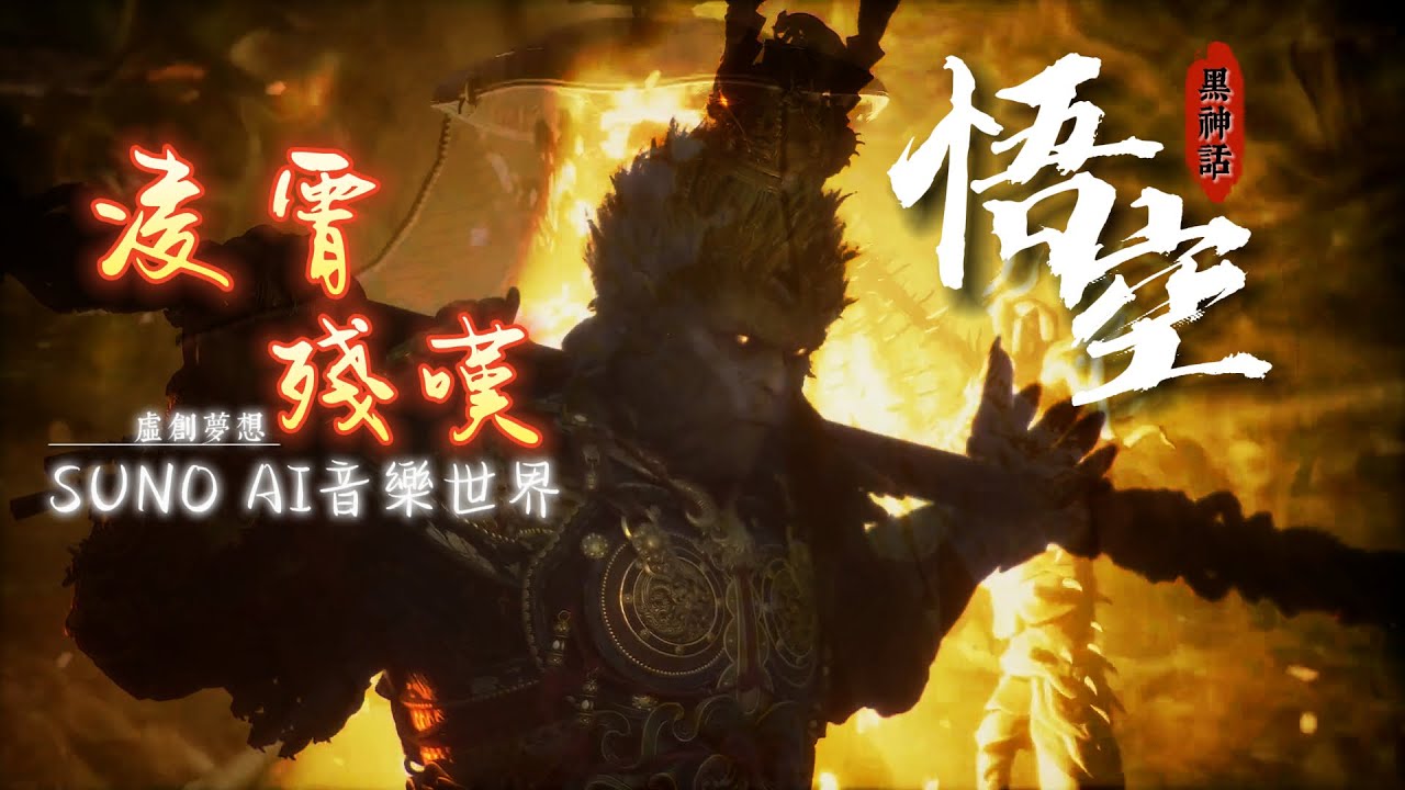 【黑神話:悟空】【凌霄殘嘆:再續前緣五百年】[MAD] SUNO AI歌曲 #虛創夢想 #往生咒 - YouTube