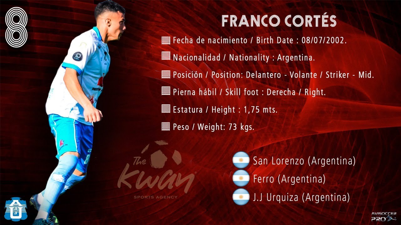 Franco Cortes #8 // Volante - Delantero / Mid - Striker // J. J ...
