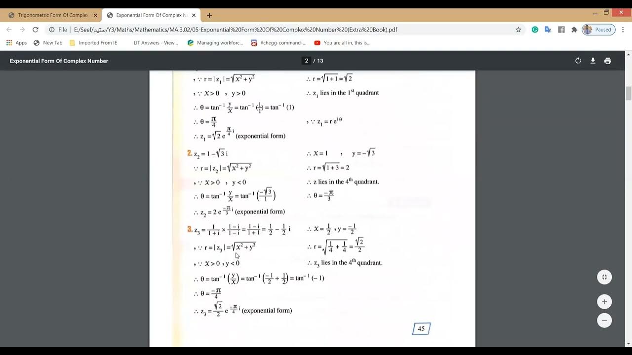 10- complex numbers: Euler form - YouTube
