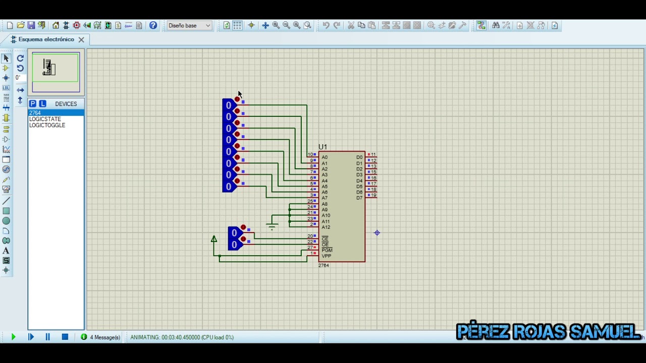 Funcionamiento-Memoria ROM (Proteus 8) - YouTube