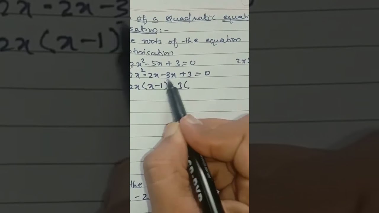 Factorisation 2x 5x 3 0 YouTube Factorisation 2x 5x 3 0 YouTube