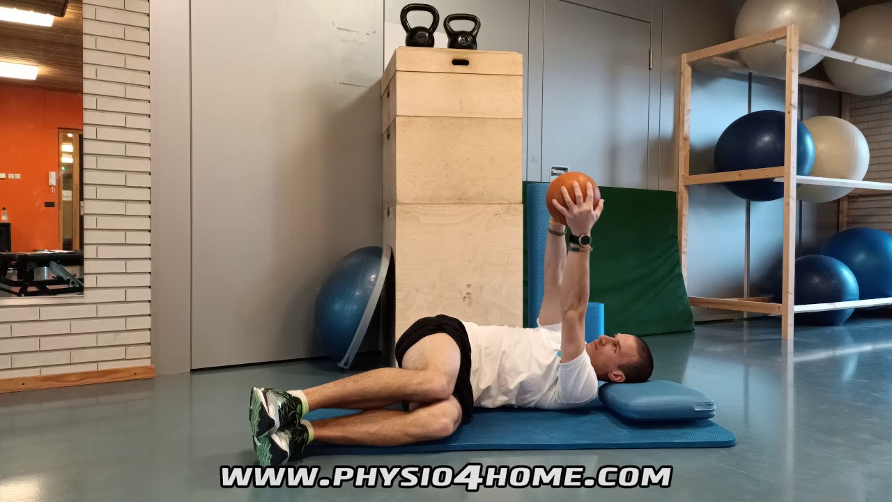 5 - Strengthen Isotonic; Thoracic Rotation With Weighted Ball - YouTube