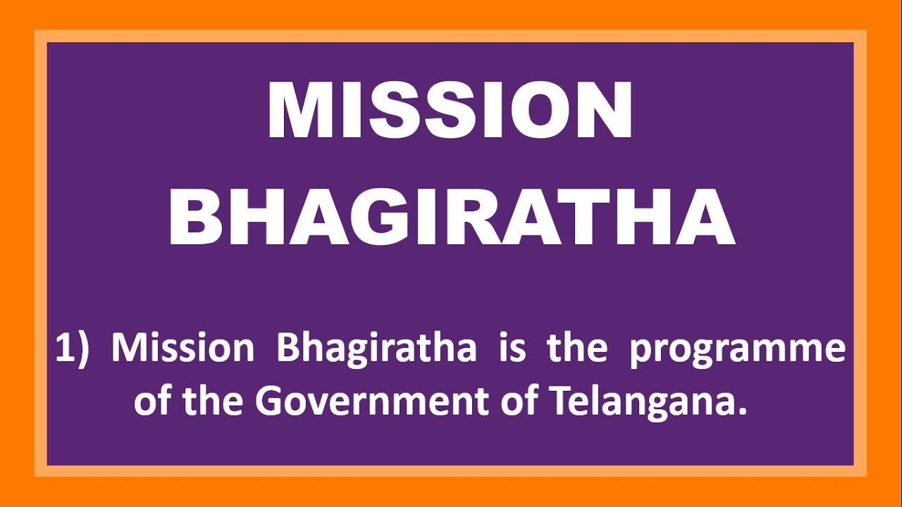 Few Lines on Mission Bhagiratha in English | 10 Lines on Mission ...