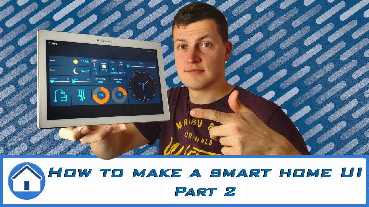 Smart home touchscreen HABpanel Part 2 - YouTube