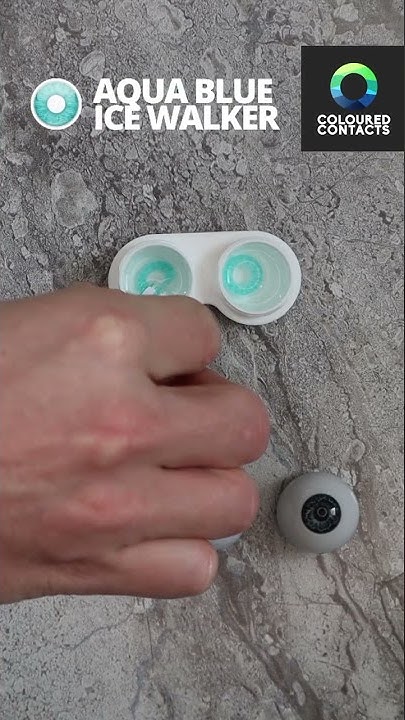Aqua Blue Ice Walker Coloured Contacts Try On - YouTube