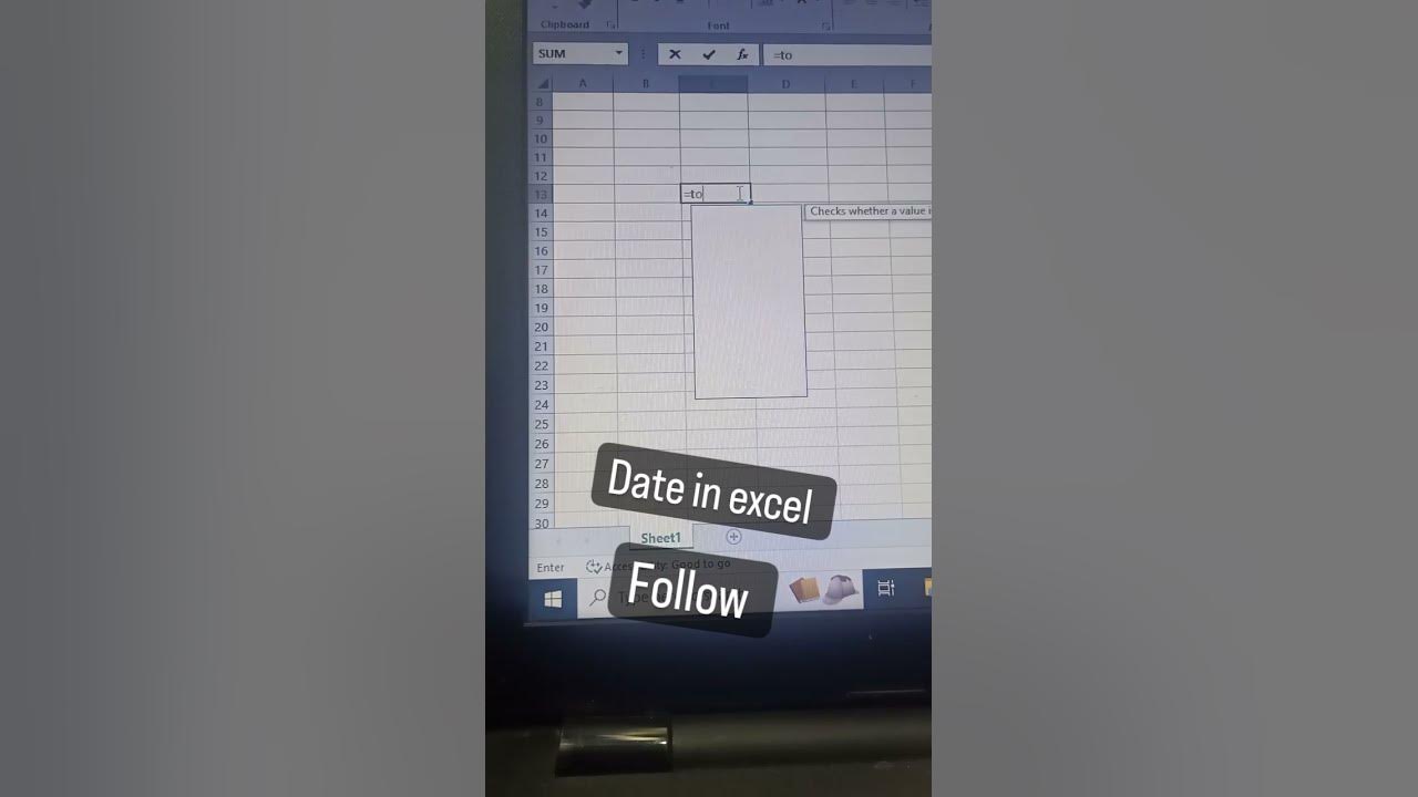 Date In Excel Exceltech Exceltips Shorts Shortvideo Short Youtube
