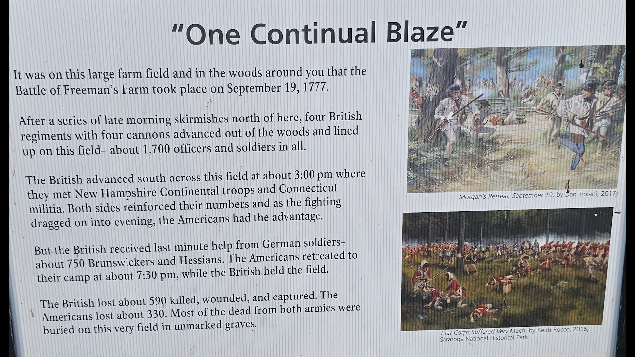 1000+ Died Here 9/19/1777 at the Battle of Freeman Farm in Stillwater ...